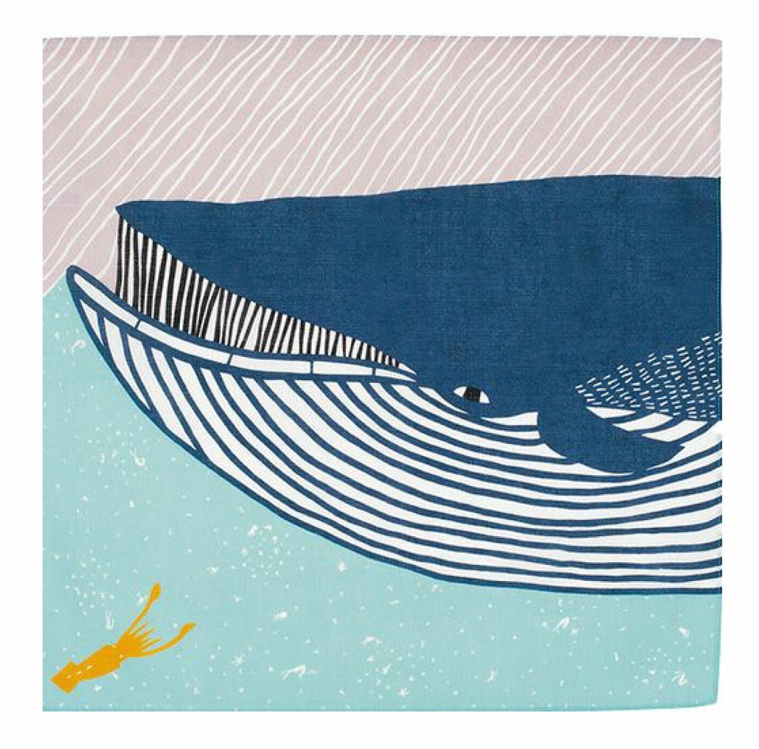 Blue Whale Furoshiki Wrapping Cloth: Japanese Fabric Gift Wrap, Kids ...