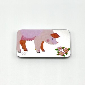 Sewing Notions Tin Box-cute Animal Pocket Tin-metal Storage Tin-slider ...