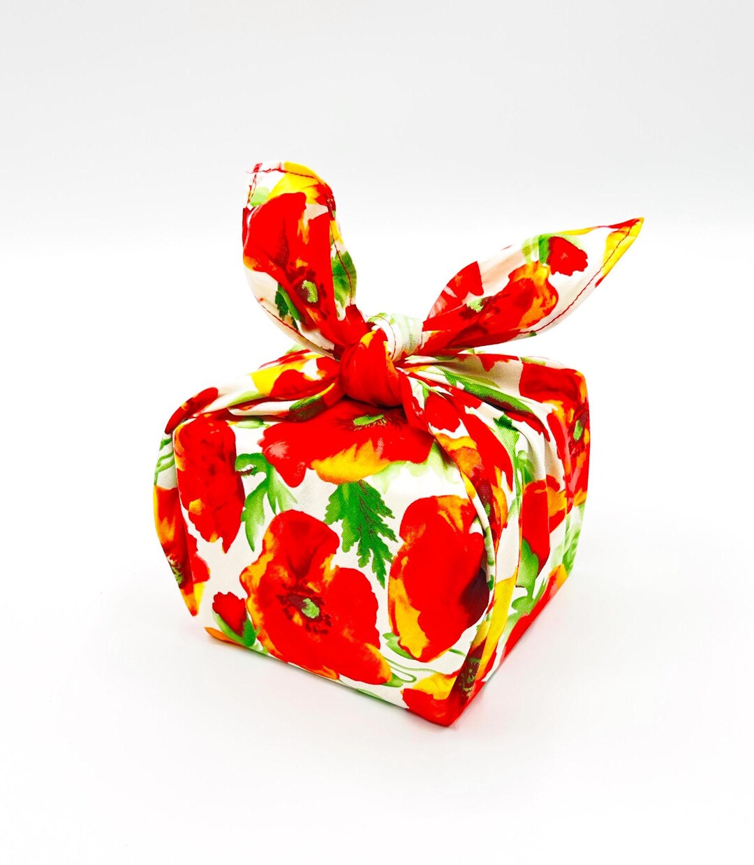 Red Poppies Furoshiki Wrapping Cloth - Reusable Fabric Gift Wrap ...