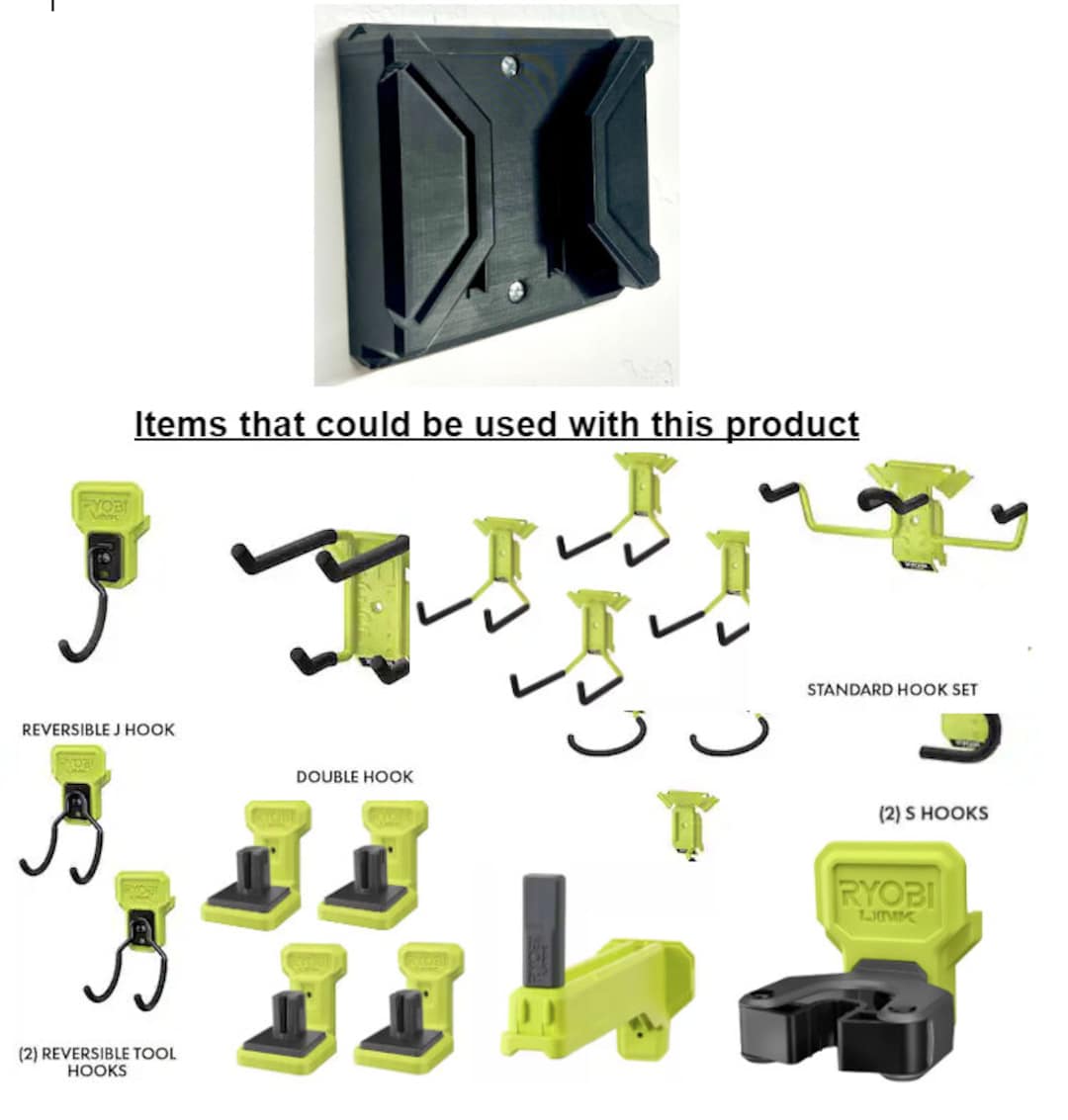 Ryobi Link Single Slot Storage Tool Holder | Garage Wall Mount ...