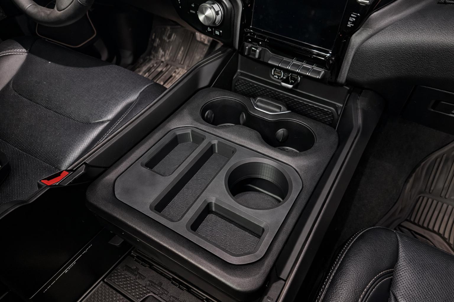 RAM Truck Leather-lined Center Console Organizer Insert | Carbon Fiber ...