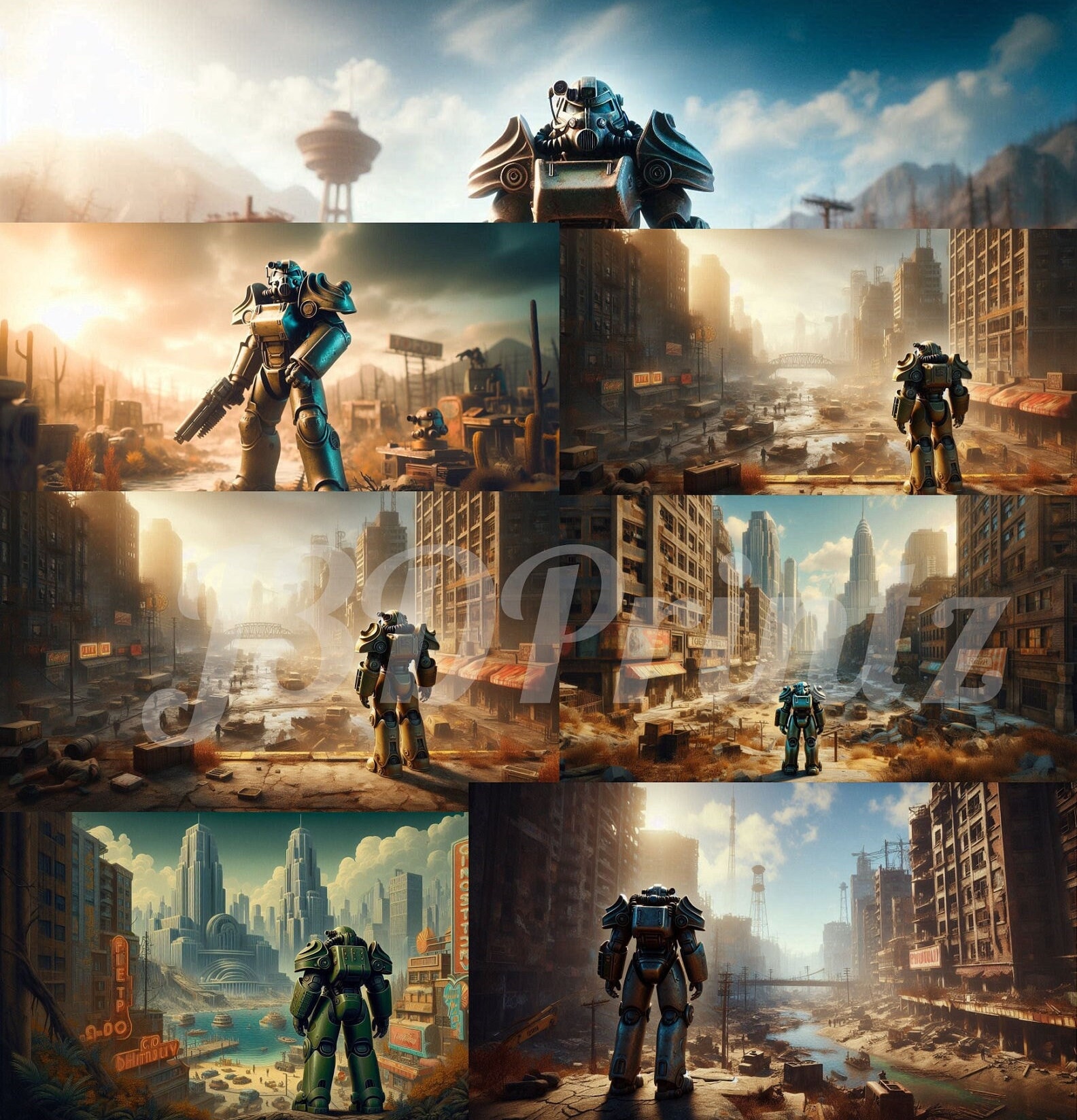 Fallout 4 Inspired Digital Backgrounds Download - Etsy