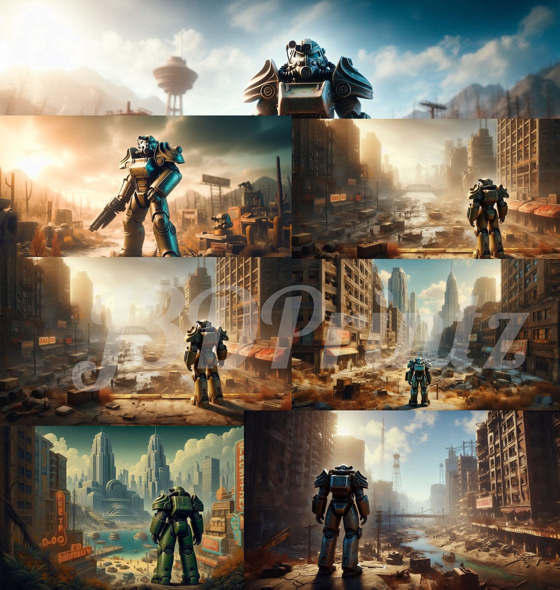 Fallout 4 Inspired Digital Backgrounds Download - Etsy