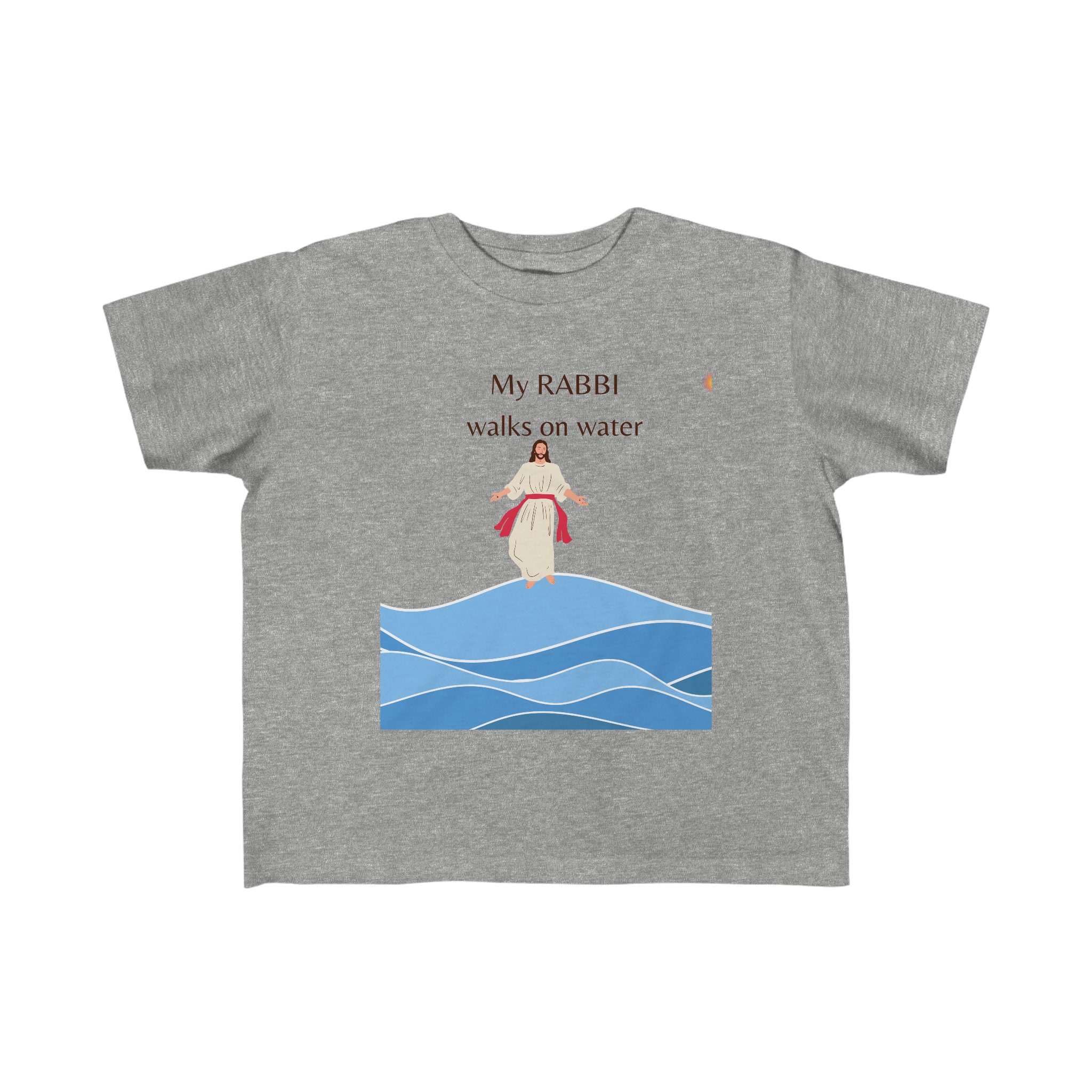 My Rabbi Walks on Water Toddler's Fine Jersey Tee - Etsy