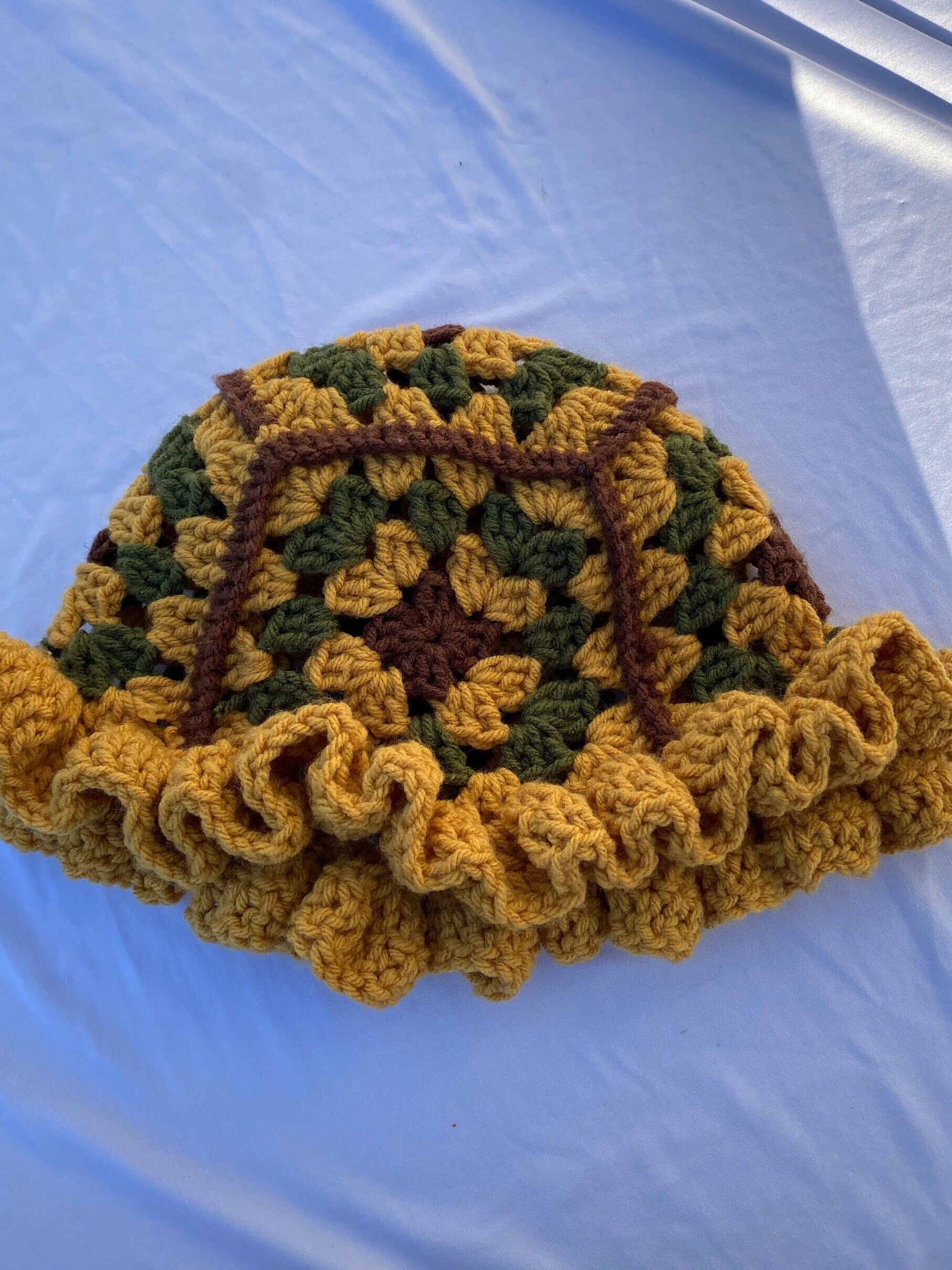 Ruffled Crochet Hat - Etsy