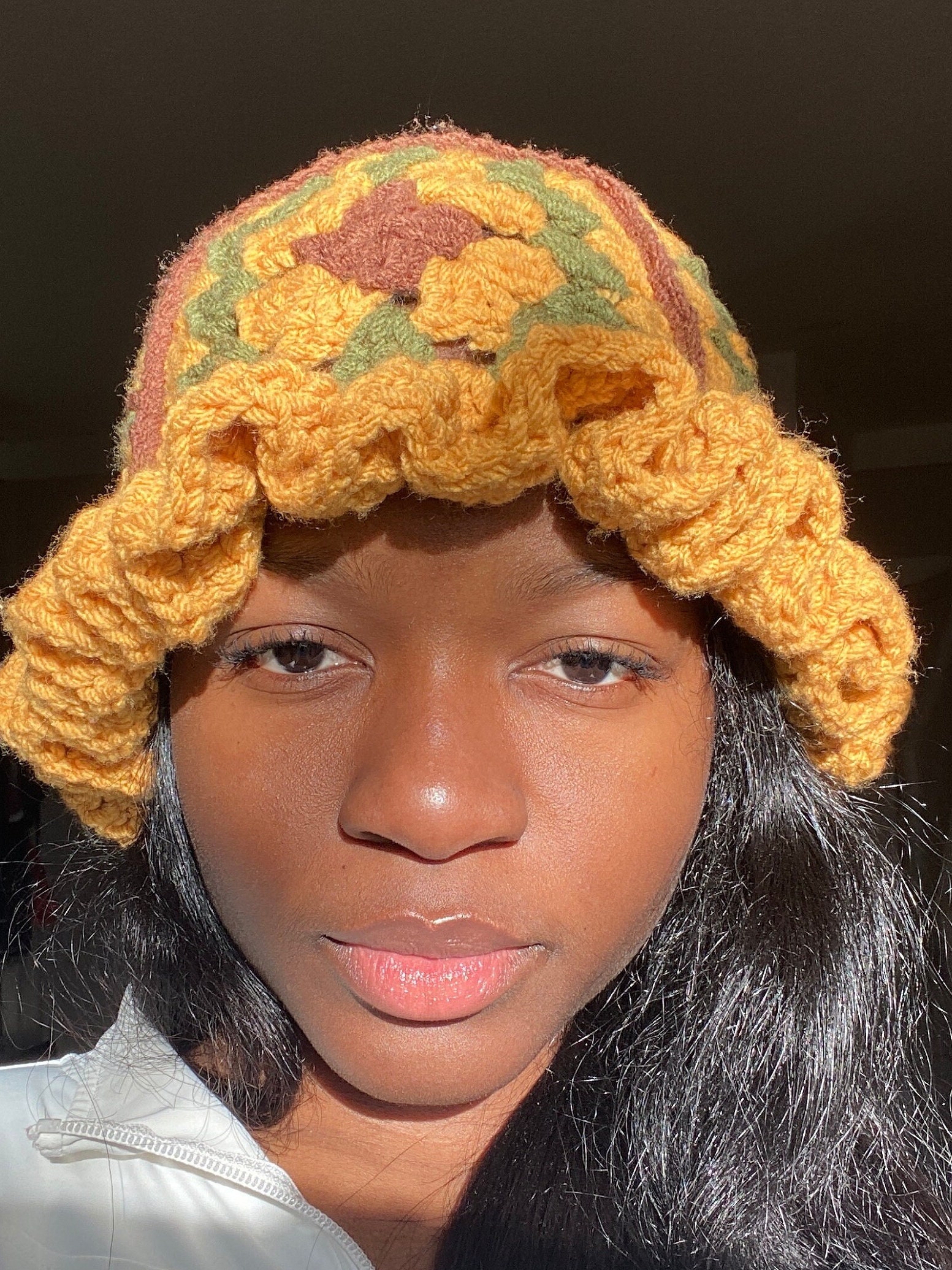 Ruffled Crochet Hat - Etsy