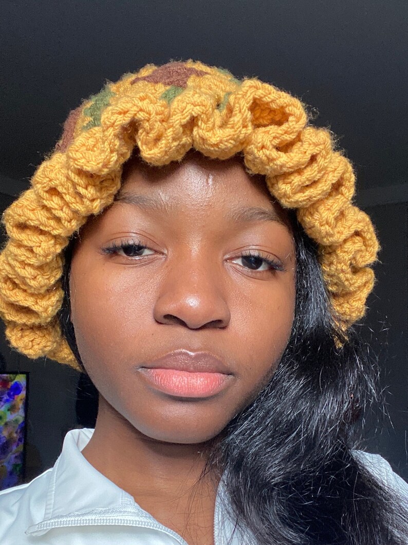 Ruffled Crochet Hat - Etsy