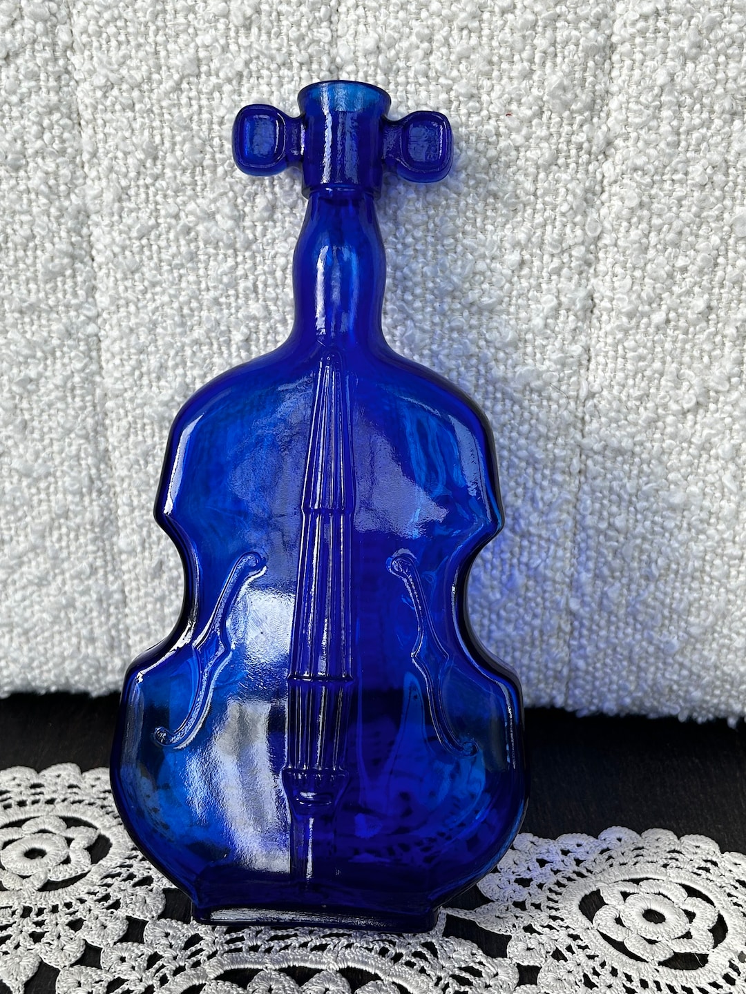 Antique Cobalt Blue Glass Violin 7 Inch Vase - Etsy