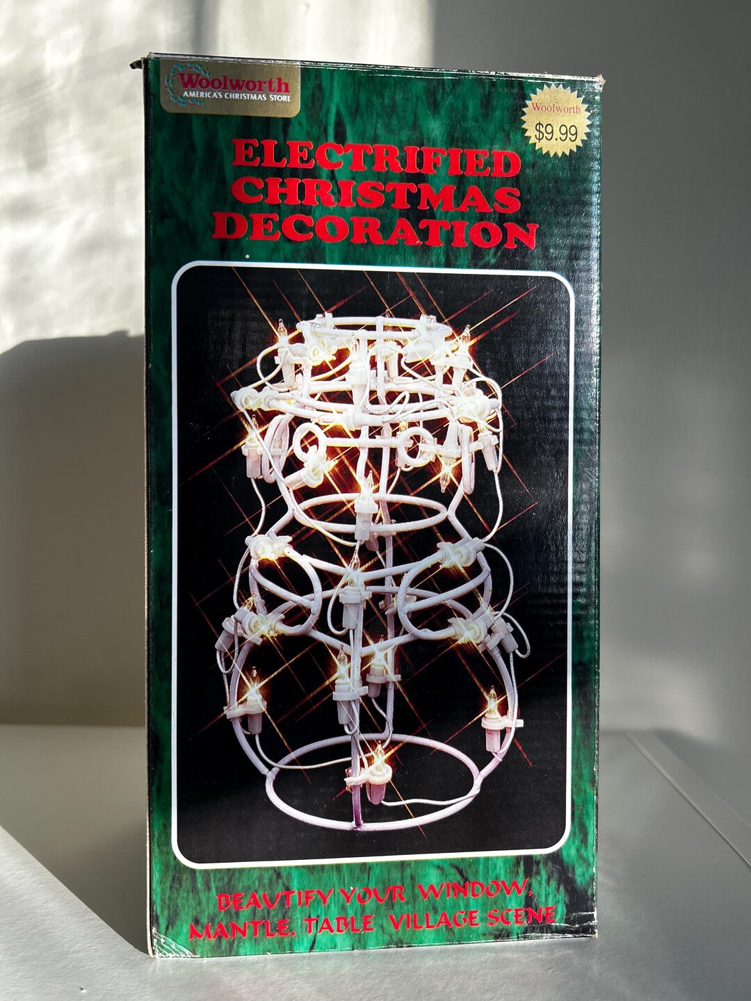 Vintage White Wire Frame Light up Tabletop Snowman - Etsy