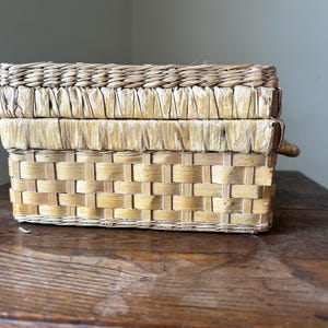 Vintage Wicker Carrying Trunk Case With Handles - Etsy