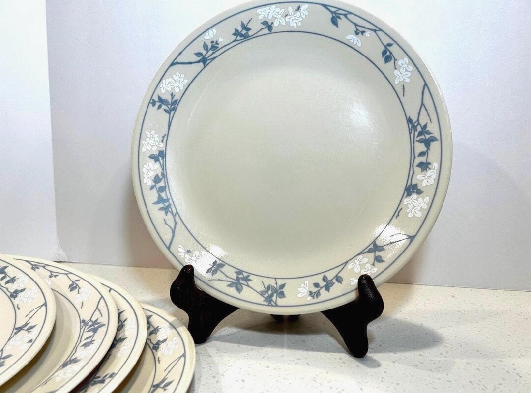 Set of 6 Corelle First of Spring Dinner Plates Blue & White Floral - Etsy