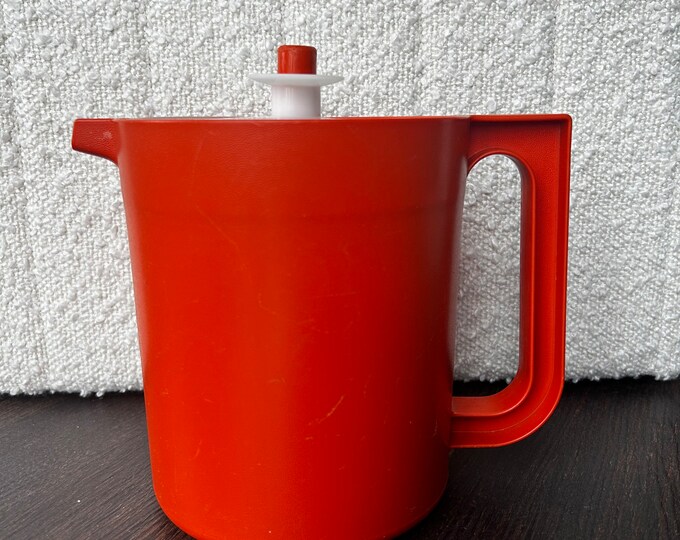 Vintage 1970s Tupperware Pitcher With Push Top Lid Harvest Orange - Etsy