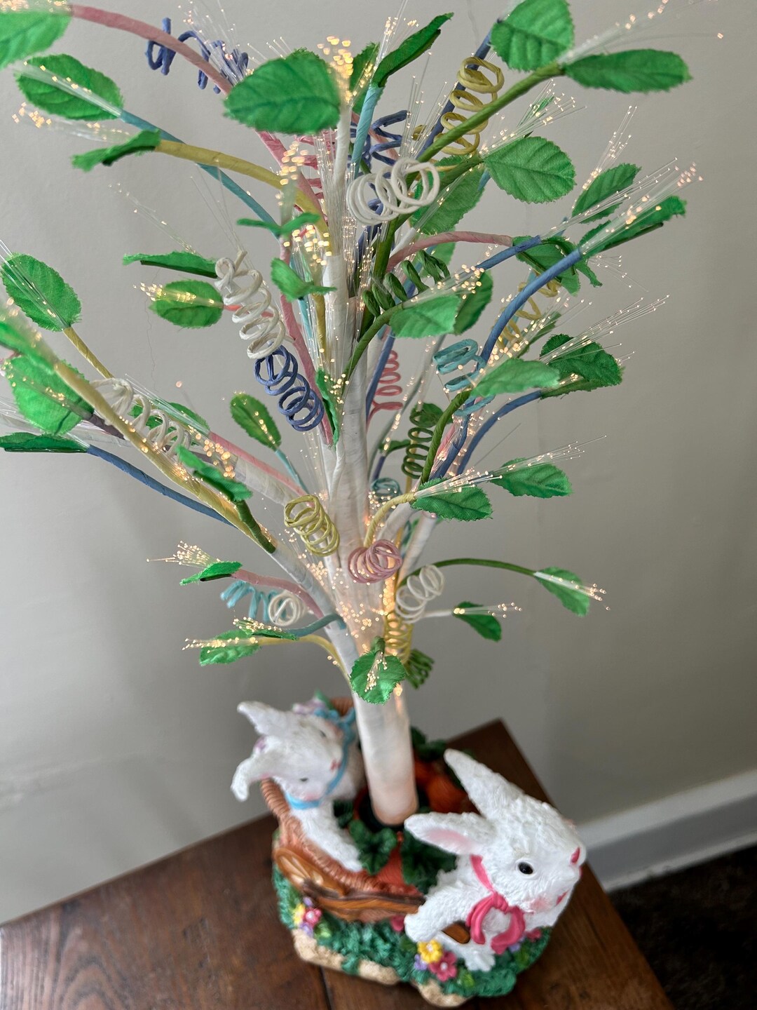 Vintage Fiber Optic Easter Tree | Cottontail Collections 2001 | Easter ...