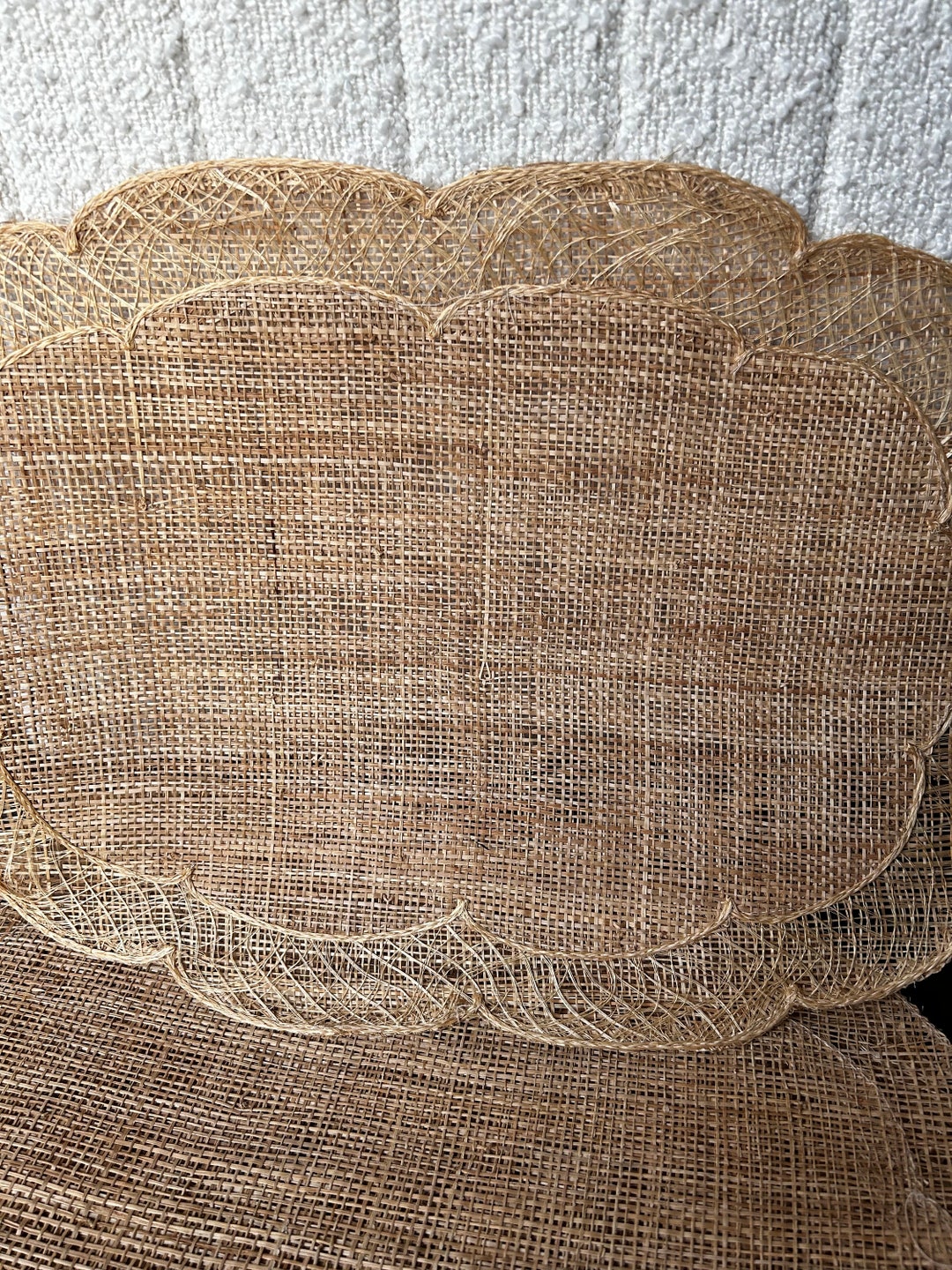Vintage Natural Woven Placemat Set of 6 - Etsy