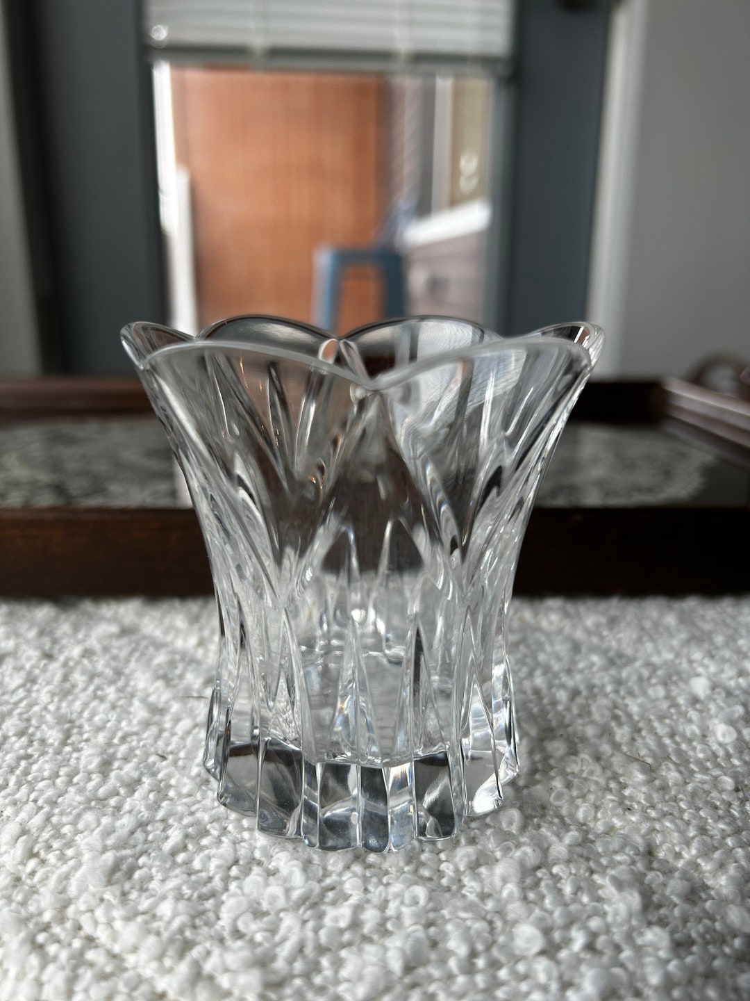 Mikasa Crystal Bud Mini Vase Petals Design - Etsy