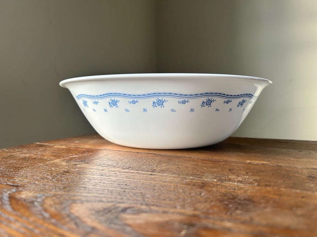Corelle by Corning Morning Blue Large 10” Serving Bowl | 80s Blue ...