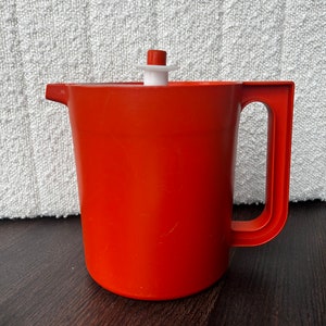 Vintage Tupperware Pitcher Push Top Lid Harvest Orange - Etsy