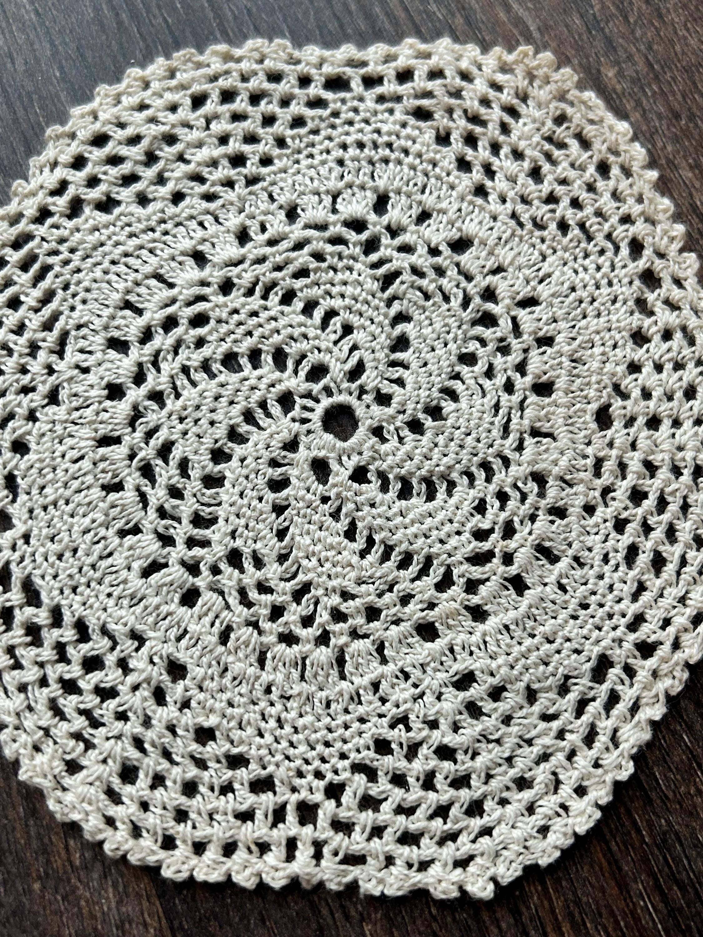 Vintage Handmade Doilies Set of 6 Ivory Cream Knit - Etsy
