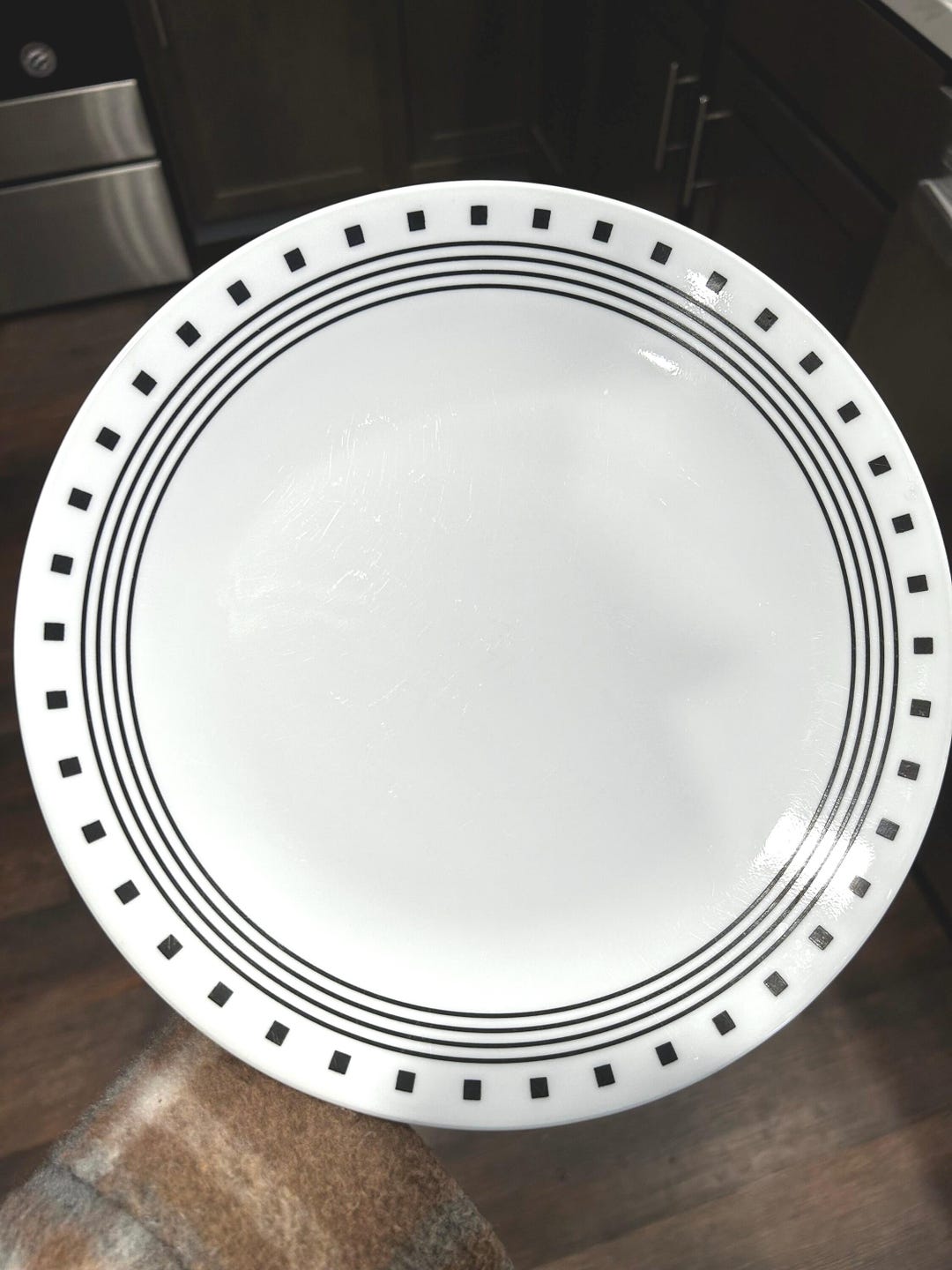 Set of 10 Corelle Dinner Plates City Block Black & White MCM - Etsy
