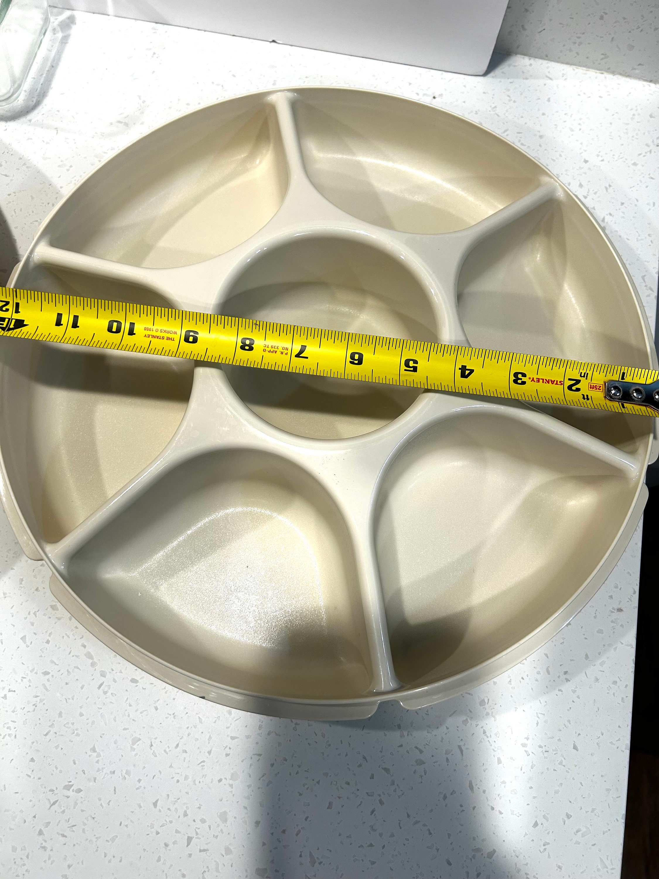 Vintage Tupperware Divided Veggie & Dip Tray Storage Container 3 Piece ...