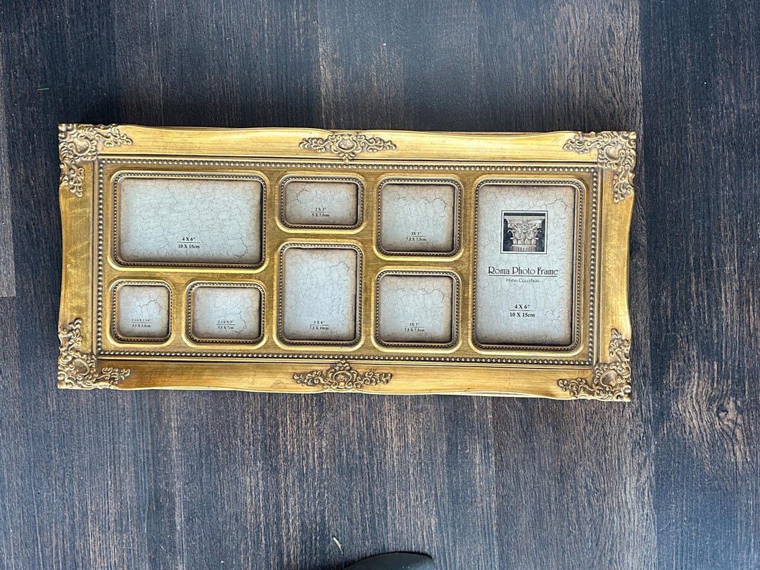 Vintage Ornate Gold Multi Photo Frame for 8 Photos 21 Inches Wide - Etsy