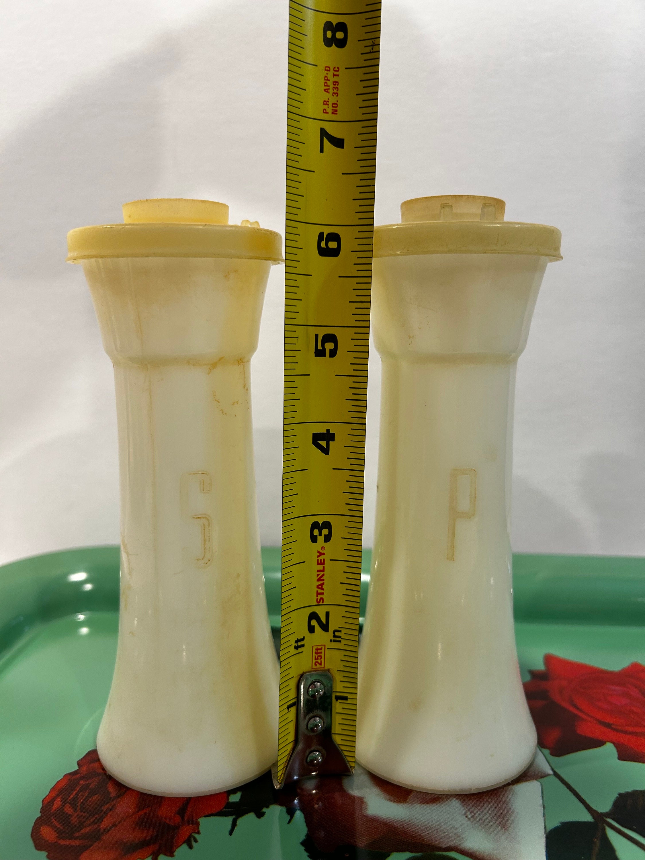 Vintage Tupperware Salt & Pepper Shakers Sheer White Retro Pillar - Etsy