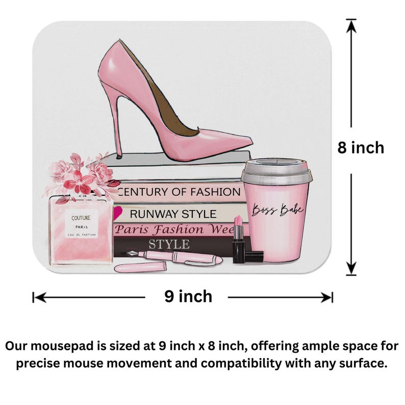 Fashion and Glam Mouse Pad Gift Mat Square Non-slip Rubber Base High ...
