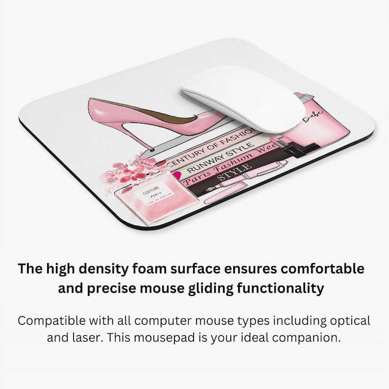 Fashion and Glam Mouse Pad Gift Mat Square Non-slip Rubber Base High ...