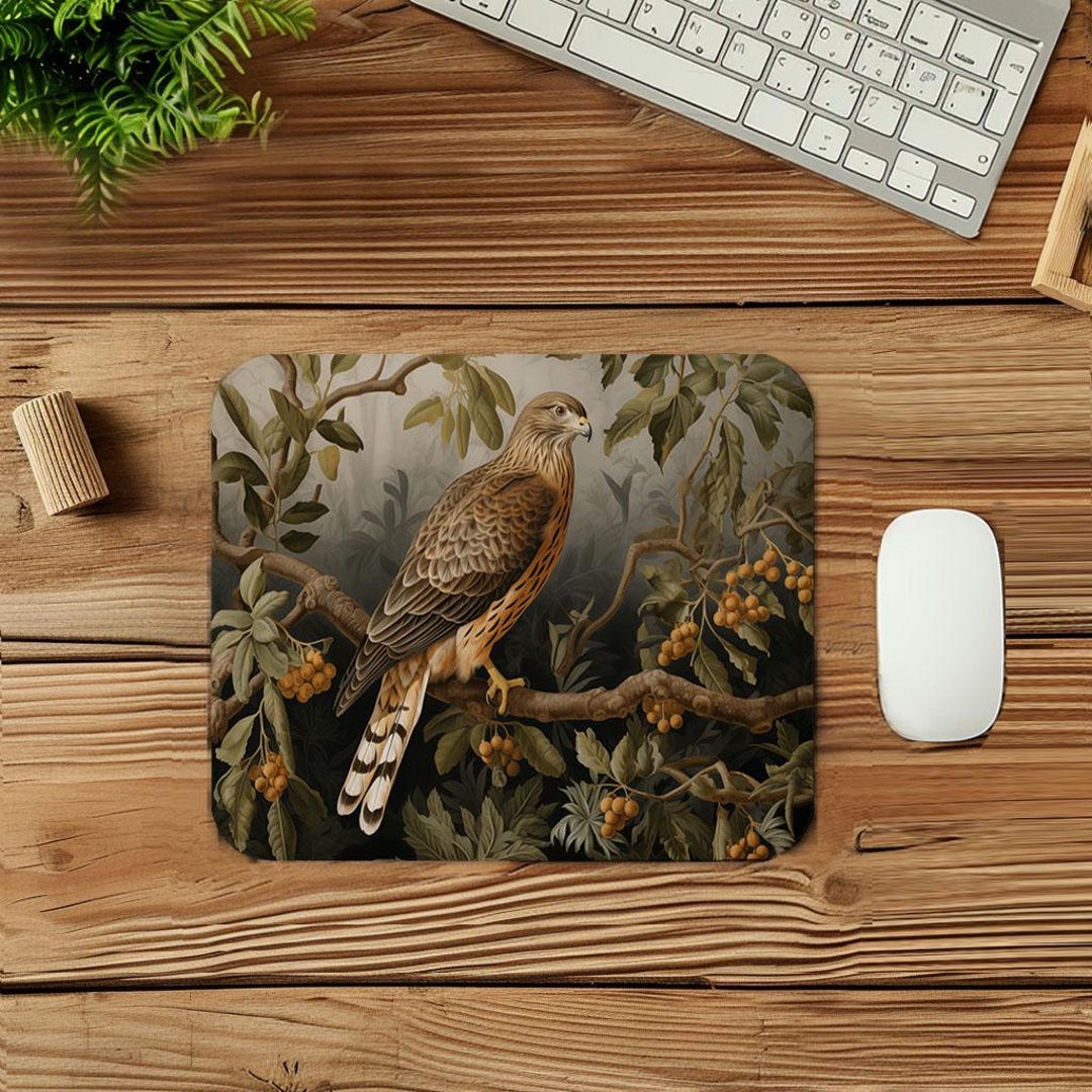 Bird William Morris Mouse Pad Gift Mat Square Non-slip Rubber Base ...