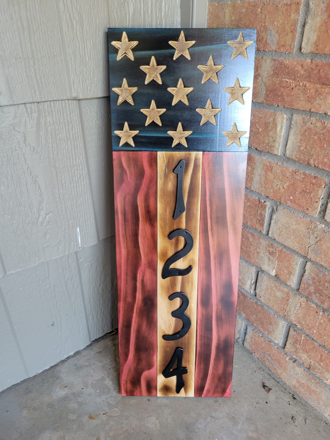 Patriotic Address Sign - Etsy