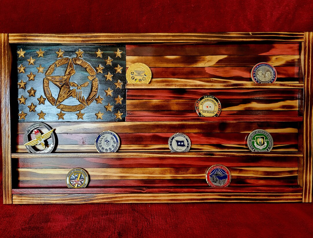 Army Punisher Challenge Coin Rack - Etsy