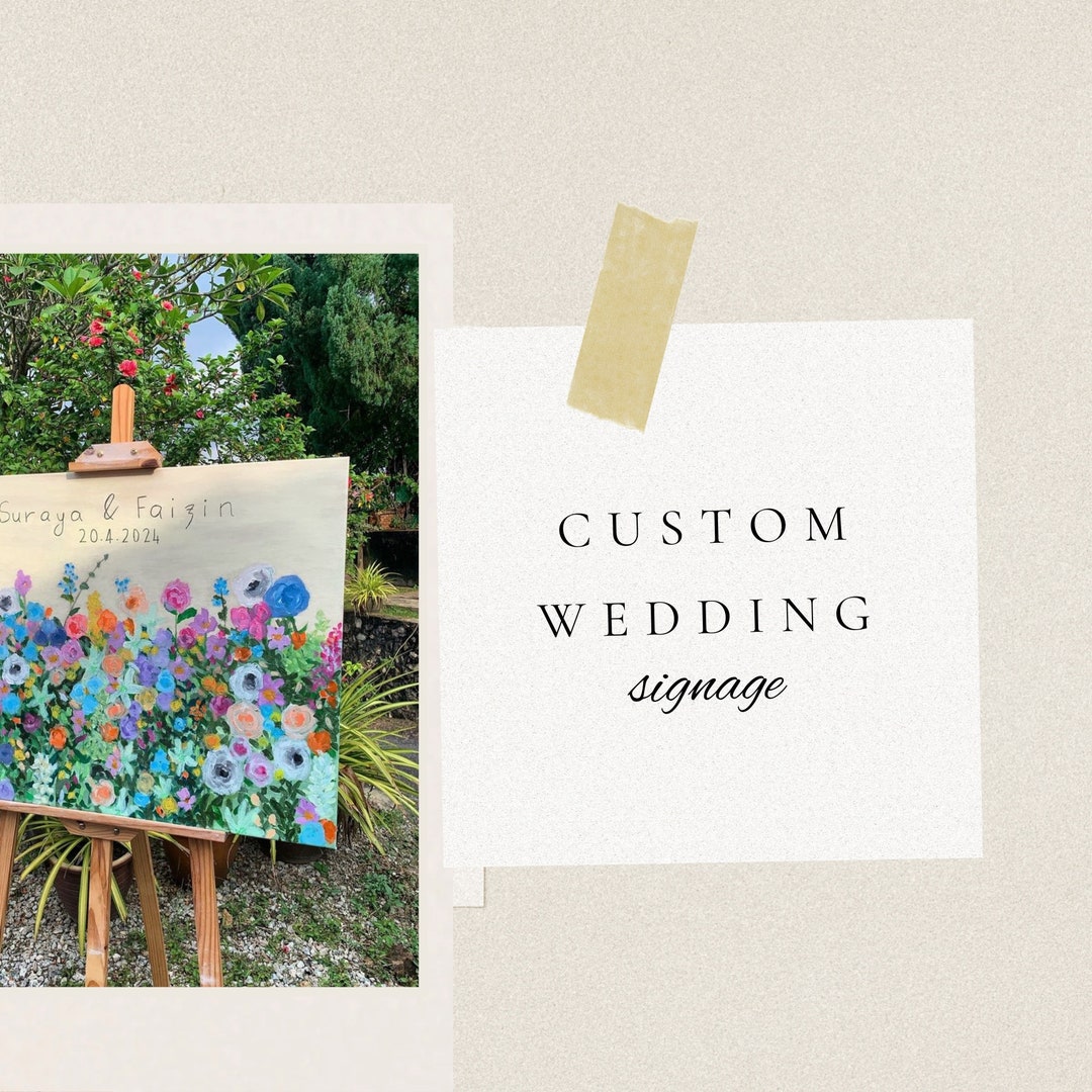 Acrylic Wedding Sign Stand, Custom Welcome to Our Wedding Sign ...