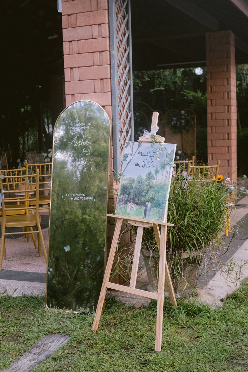 Acrylic Wedding Sign Stand, Custom Welcome to Our Wedding Sign ...