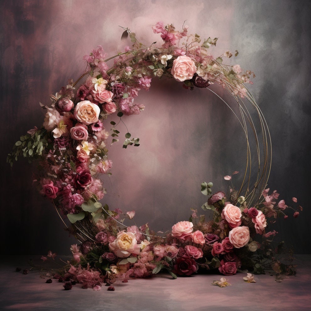 Floral Digital Background - Etsy