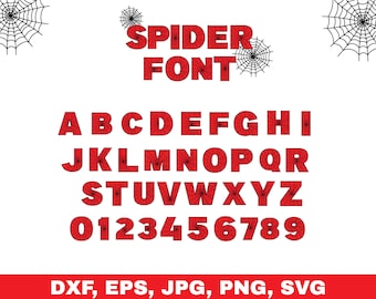 Spider Font SVG, Spider Alphabet SVG, Spider Font, Spider Web Font ...