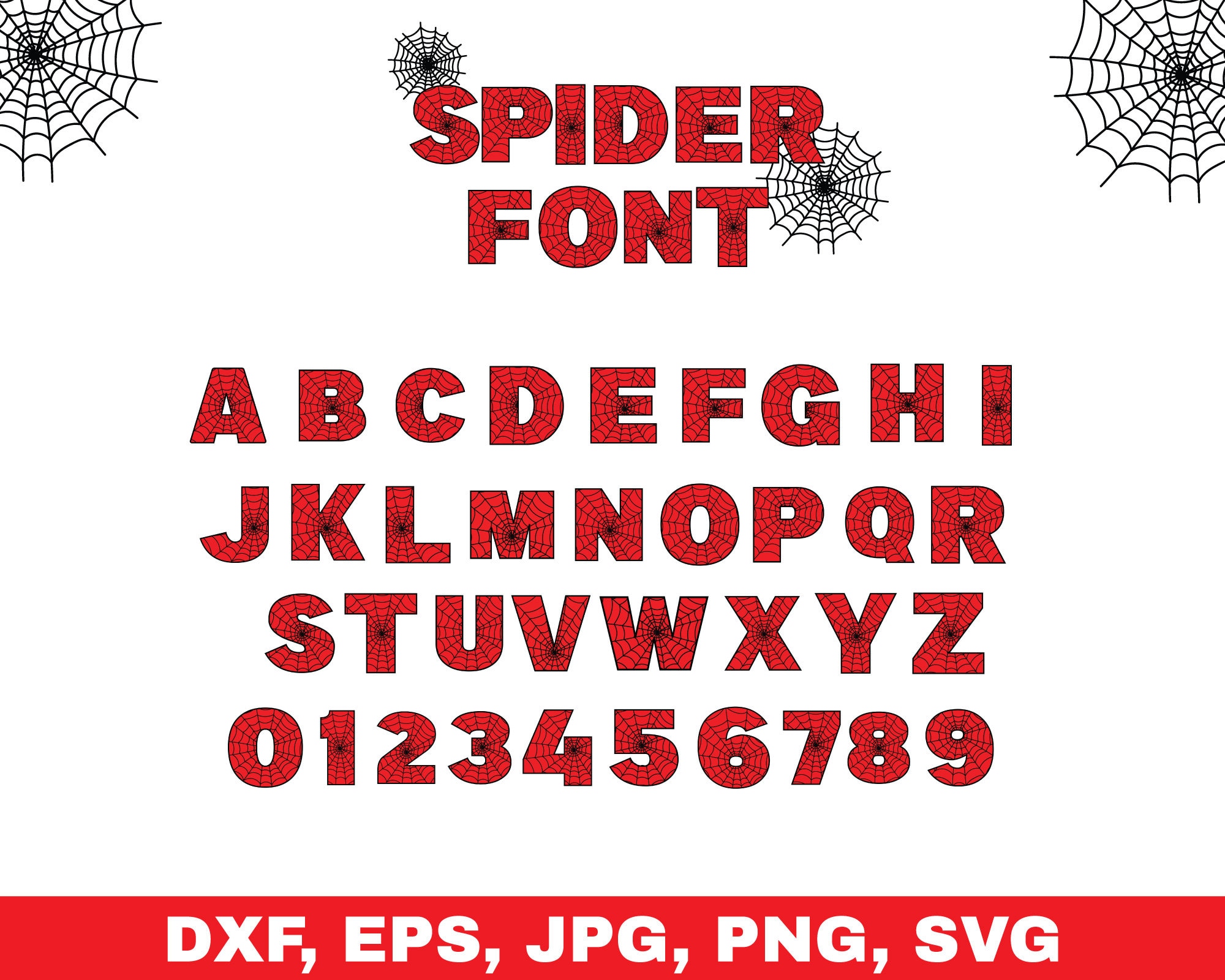 Spider Font SVG, Spider Alphabet SVG, Spider Font,spider Web Font ...
