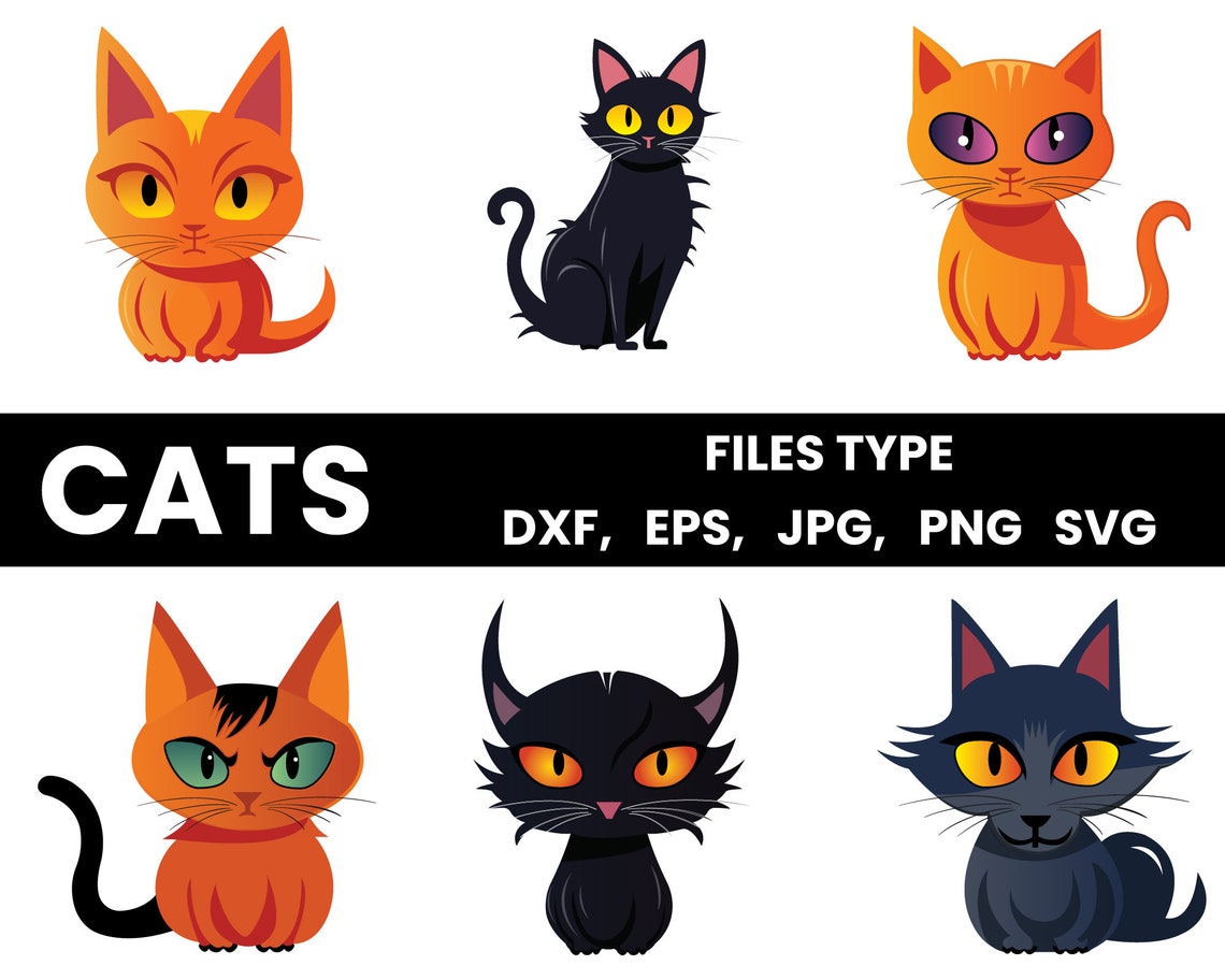 Cat Silhouette | Cat SVG | Cat Face SVG | Cat Cut Files | Cat Design ...