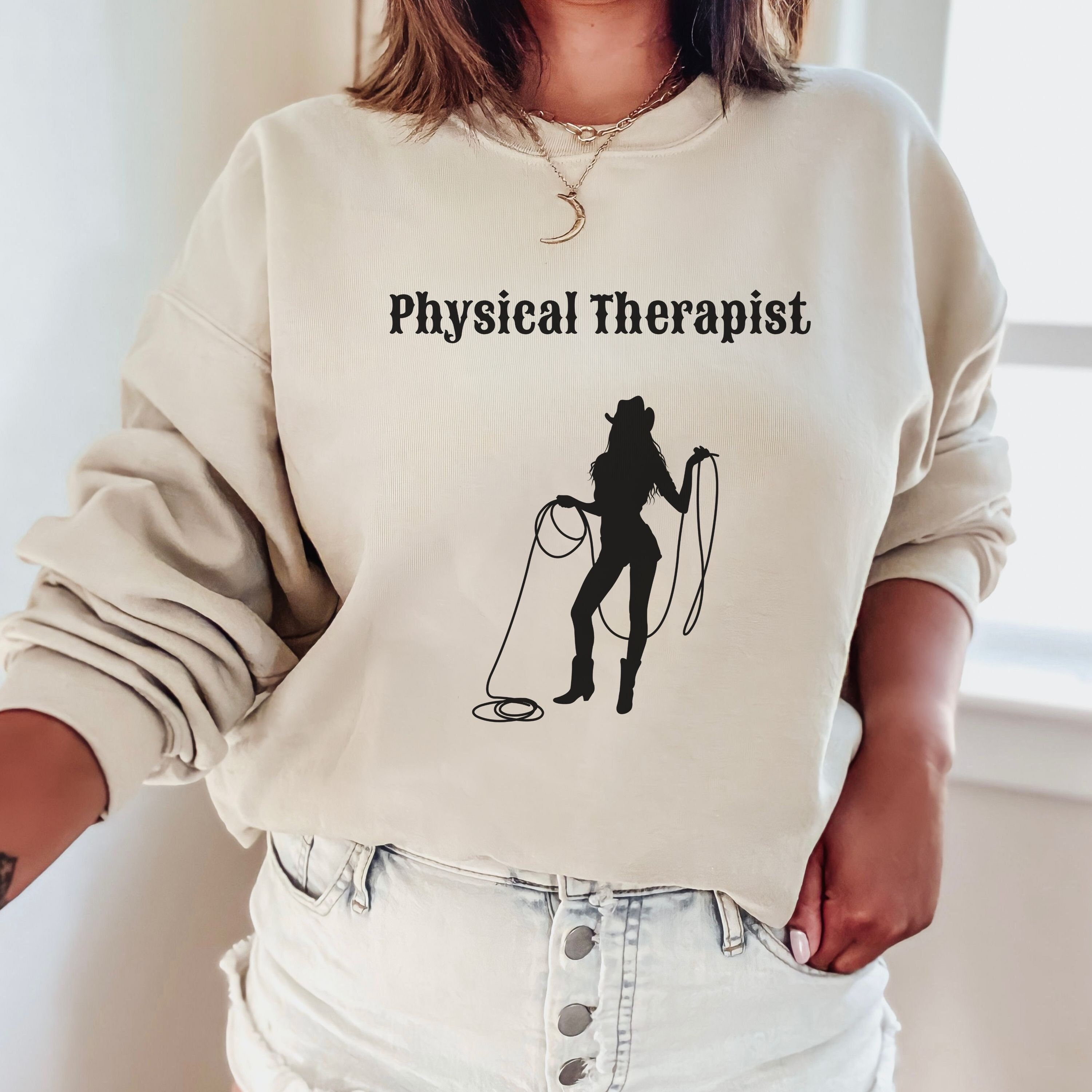 Western Physical Therapy Sweatshirt Physical Therapist - Etsy