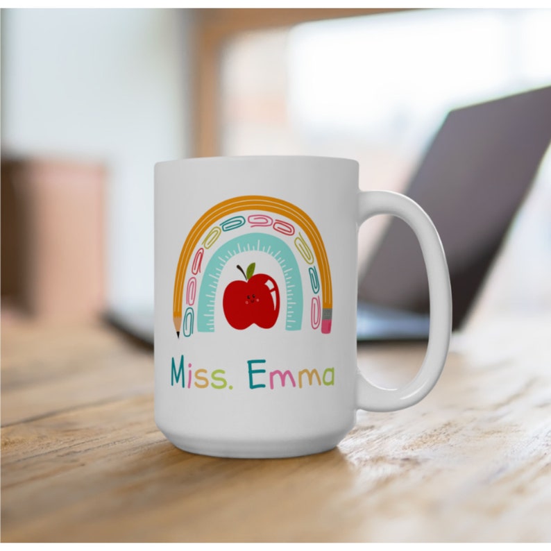 Custom Teacher Coffee Cup, Personalized Teacher Gift, End of School ...