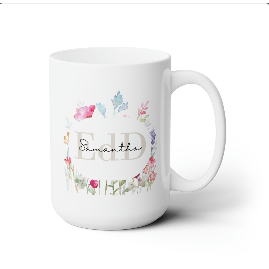 Large Custom Edd Mug, Educator Gift, Teacher Mug, Edd Gift, Teacher ...