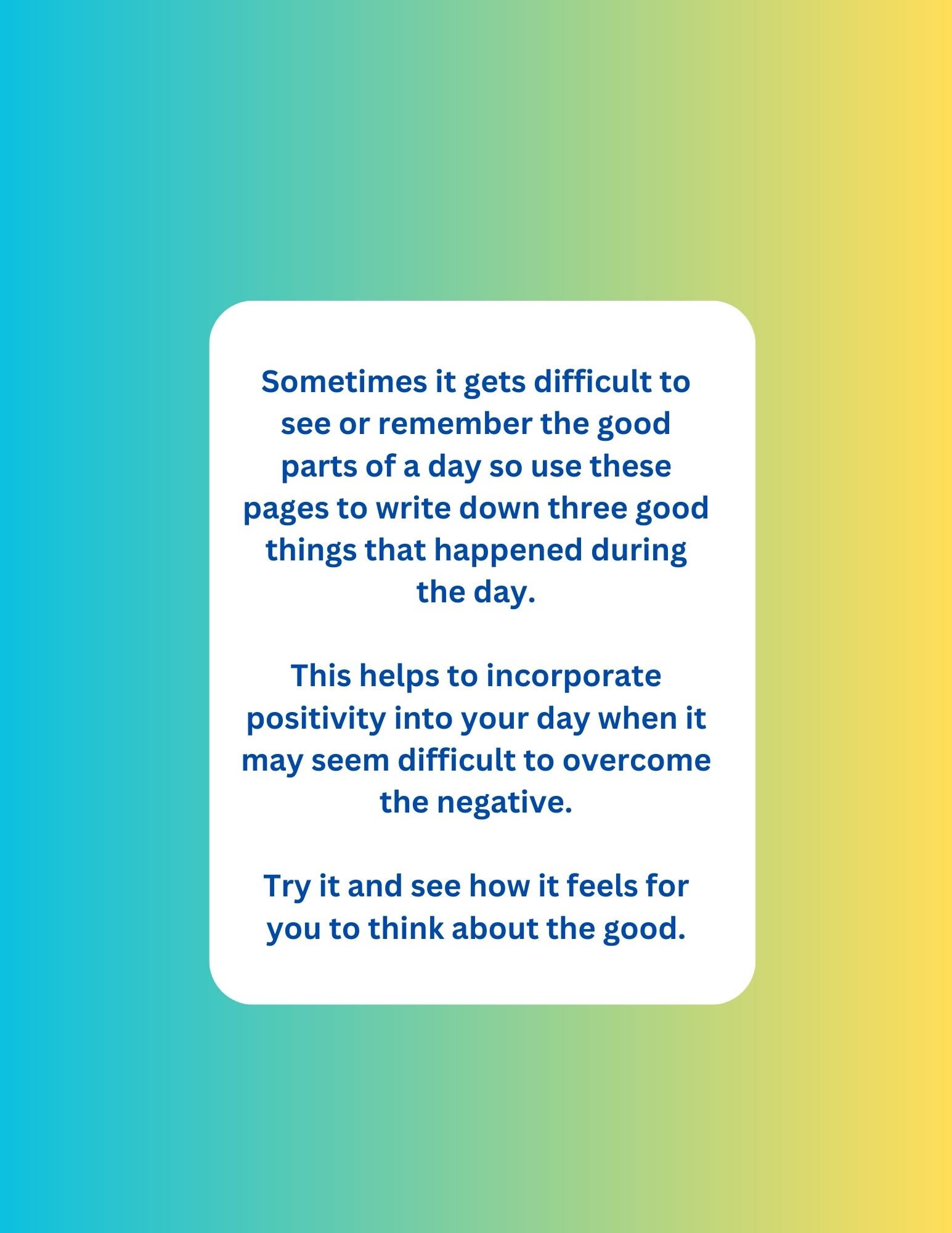 Three Good Things Journal I Mental Health Journal I Printable Journal I ...