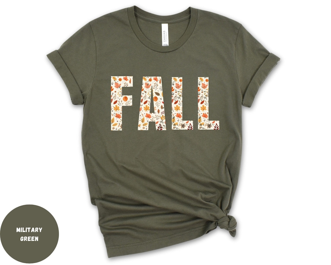 Trending Fall Leaves T-shirt, Fall Word Shirt, Pumpkin Season Shirt ...
