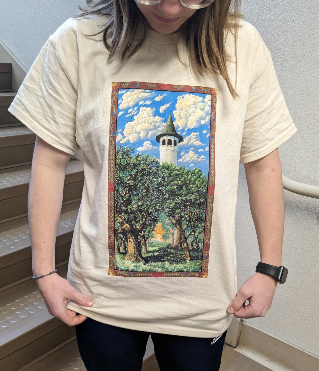 Cotton "the Green-roofed Tower" T-shirt Minneapolis Prospect Park ...