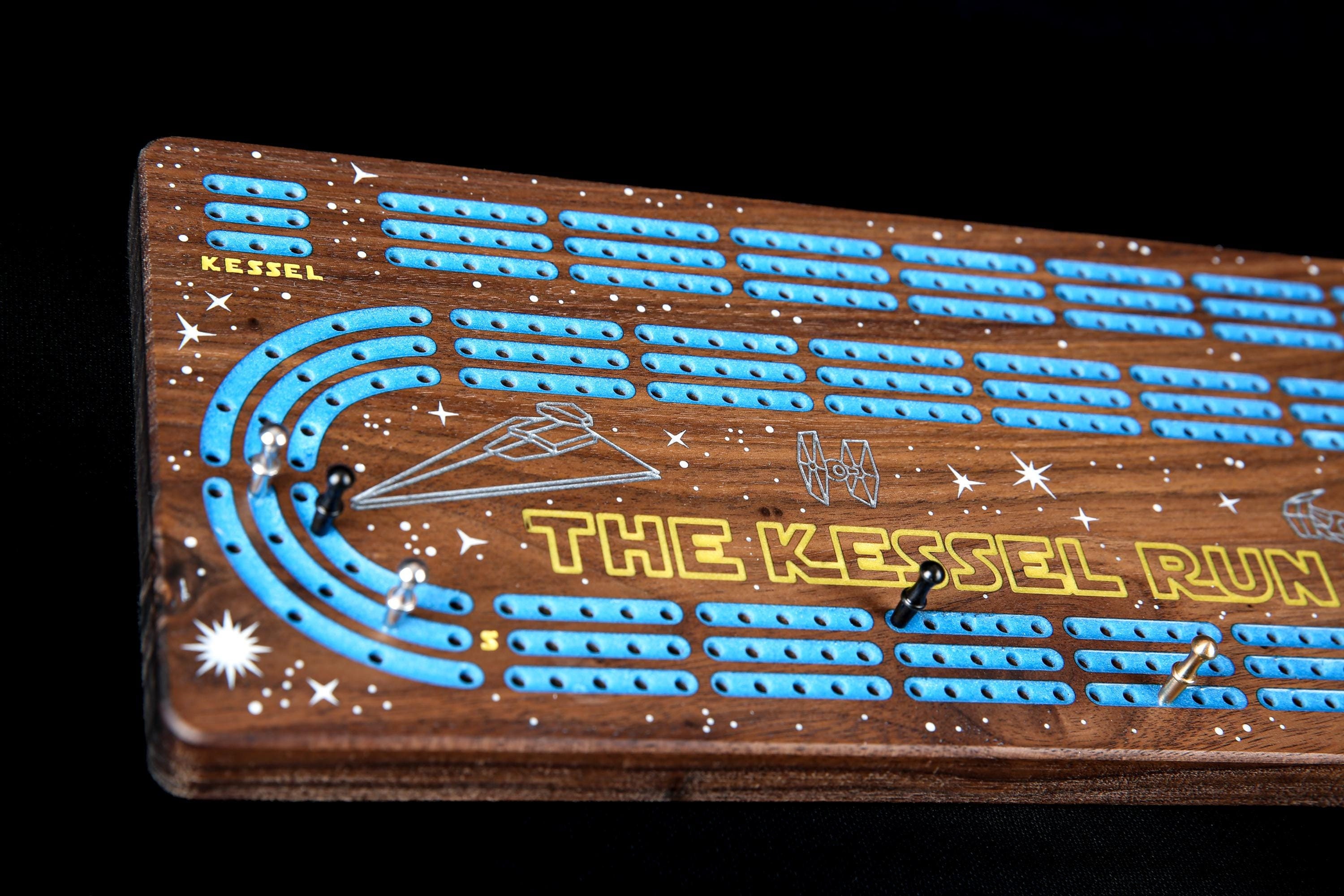 Space Wars Cribbage Board Beautiful Modern CNC Template. Digital Files ...