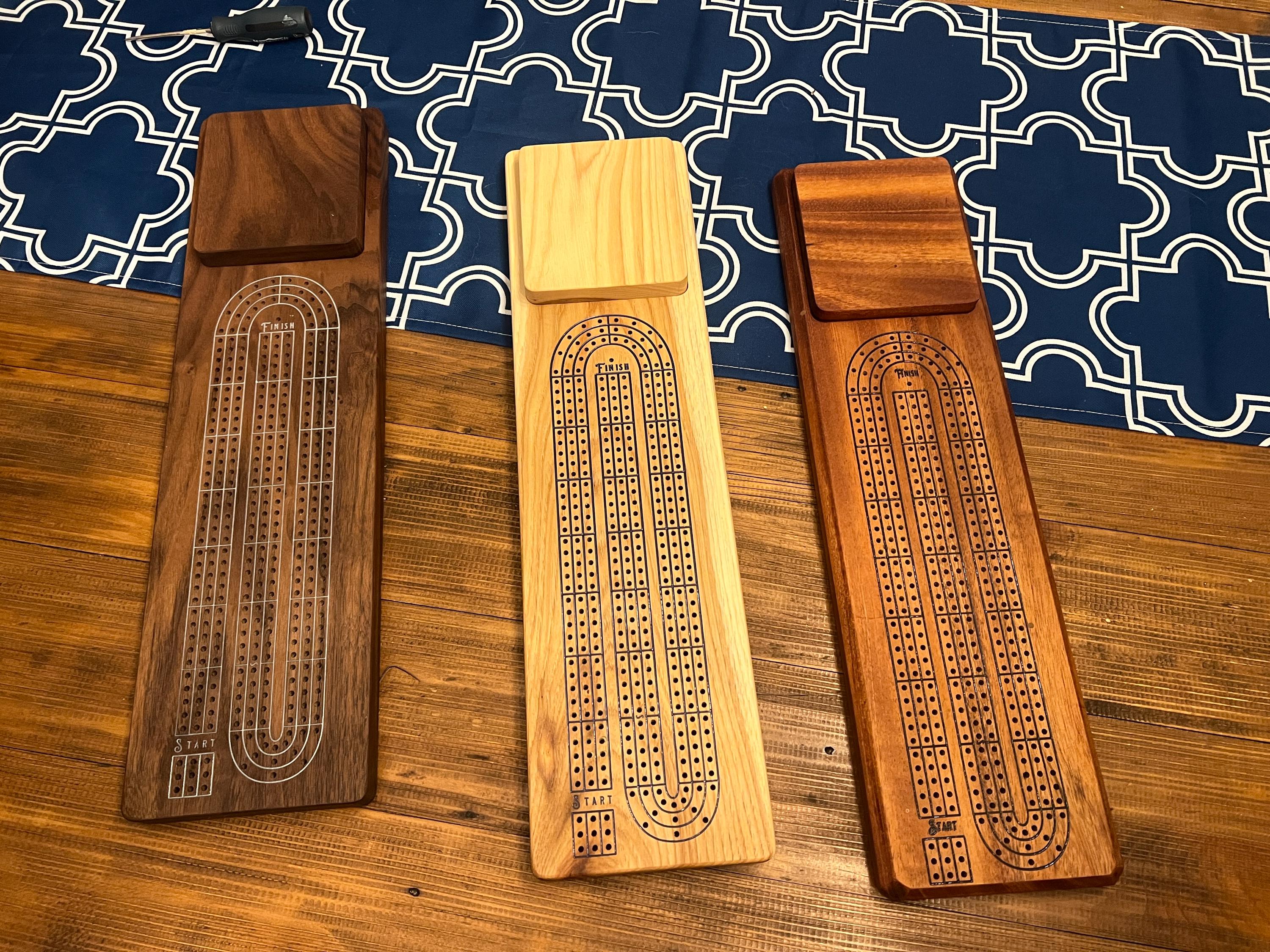Cribbage Board Beautiful Modern CNC Template. Card Peg Magnetic Storage ...