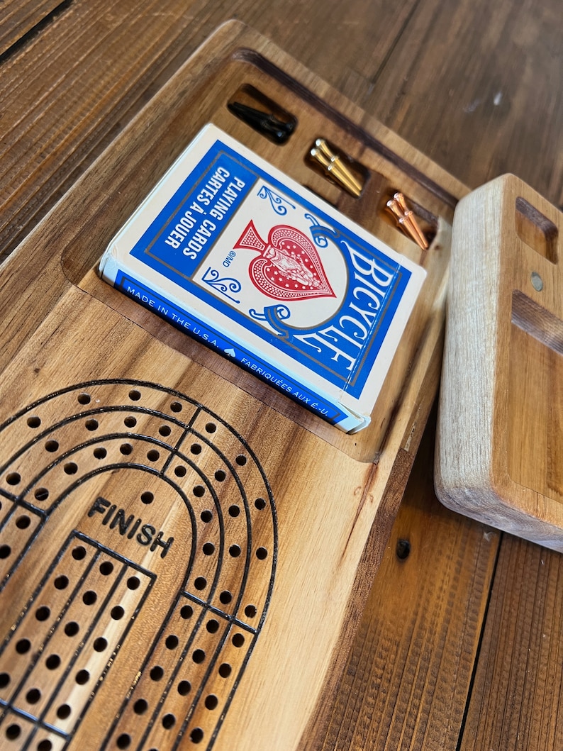 Cribbage Board Beautiful Modern CNC Template. Card Peg Magnetic Storage ...