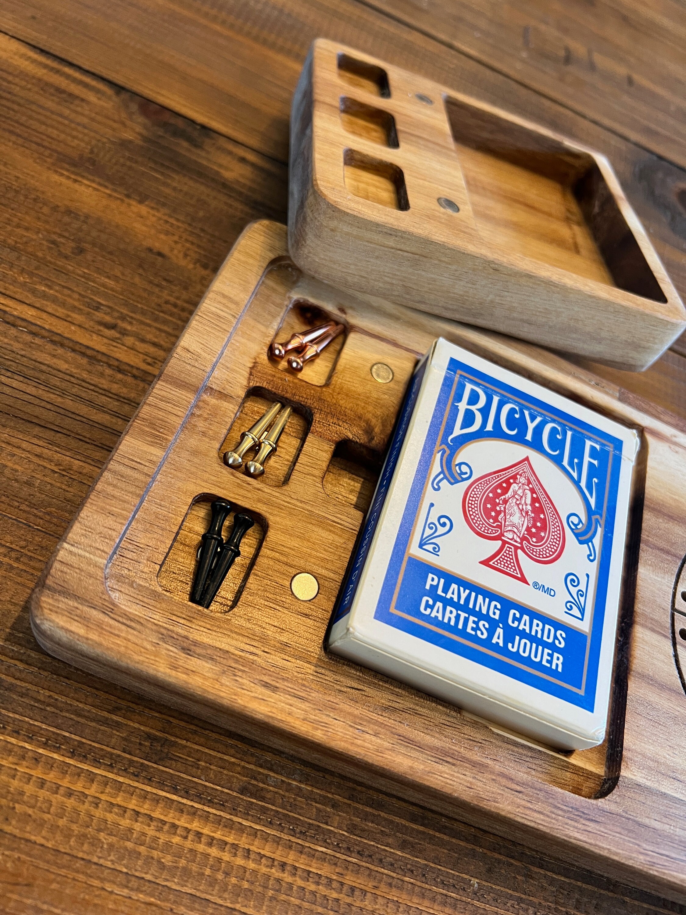 Cribbage Board Beautiful Modern CNC Template. Card Peg Magnetic Storage ...