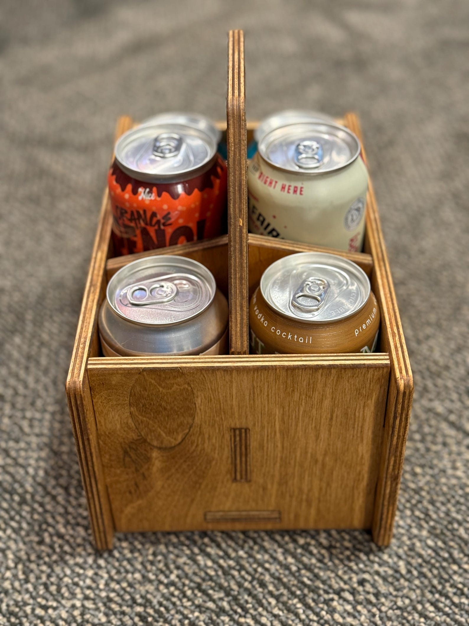 Beer Beverage Box Carrier Caddy 6 Pack Holder CNC Template Digital ...