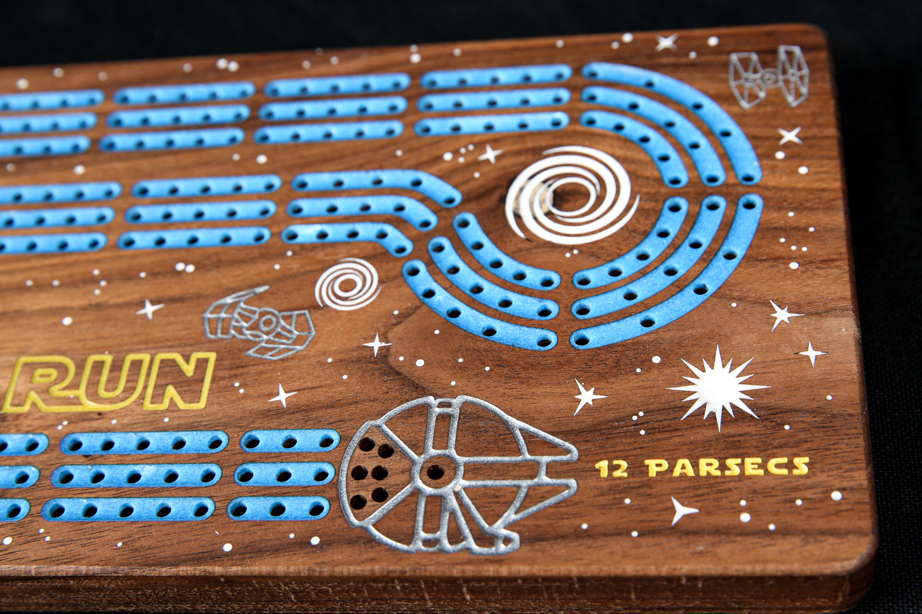 Space Wars Cribbage Board Beautiful Modern CNC Template. Digital Files ...