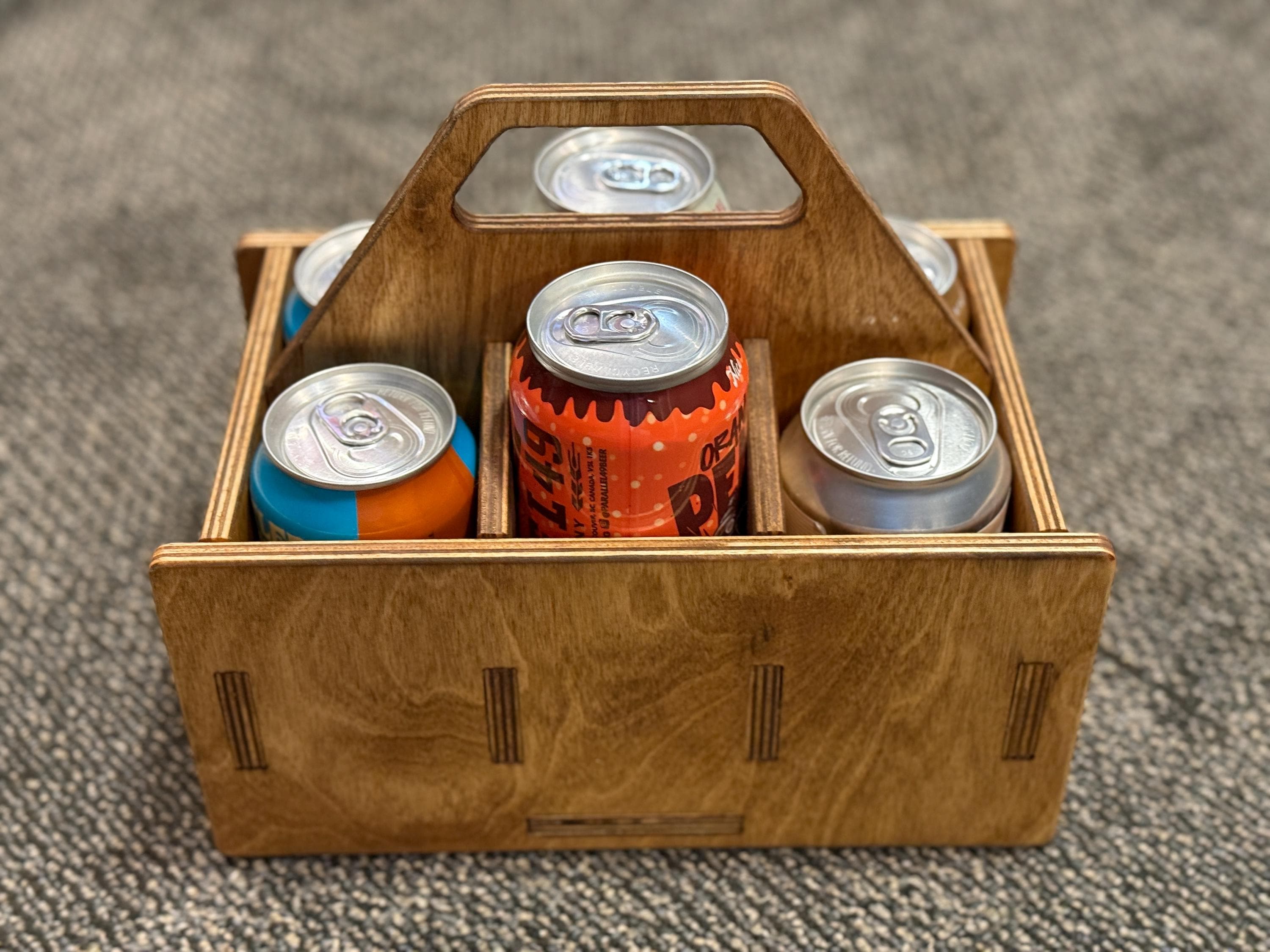 Beer Beverage Box Carrier Caddy 6 Pack Holder CNC Template Digital ...